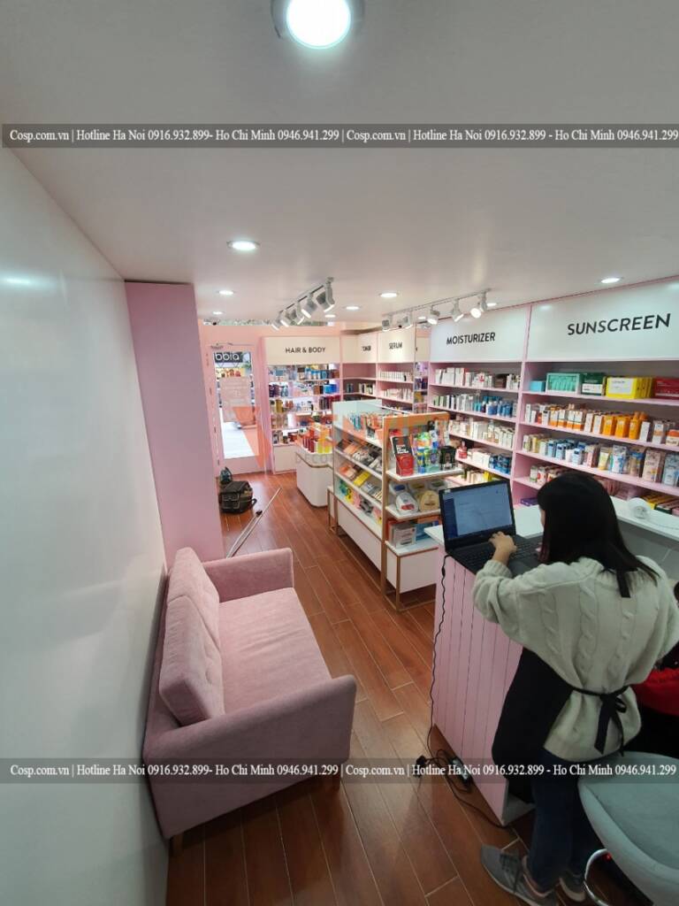 Thiết Kế Thi Công Shop Mỹ Phẩm QuinShop - Hà Nội