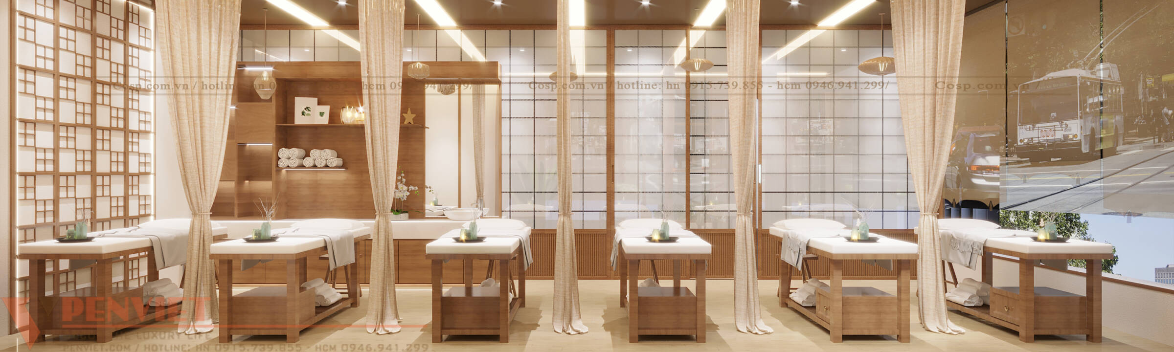 Mẫu Thiết Kế Spa đẹp 150m2 Phong Cách Nhật Bản Shi Spa