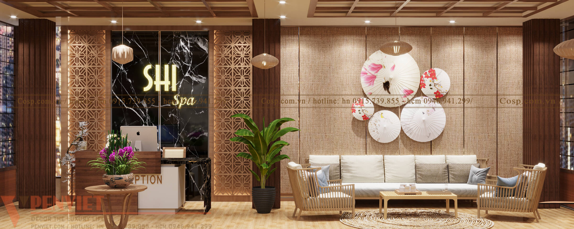 Mẫu Thiết Kế Spa đẹp 150m2 Phong Cách Nhật Bản Shi Spa