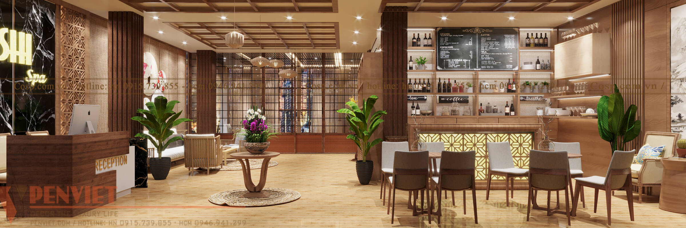 Mẫu Thiết Kế Spa đẹp 150m2 Phong Cách Nhật Bản Shi Spa