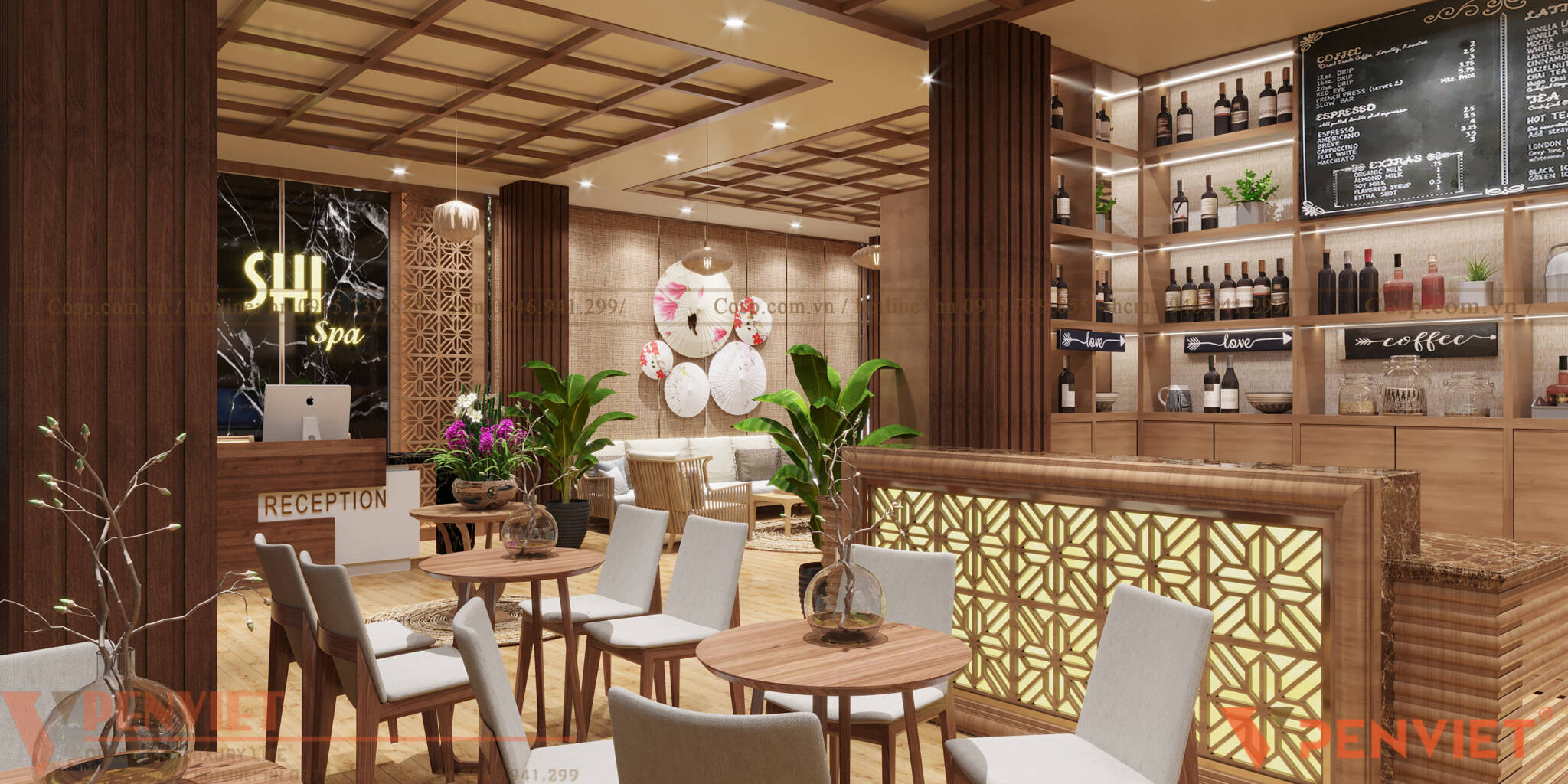 Mẫu Thiết Kế Spa đẹp 150m2 Phong Cách Nhật Bản Shi Spa