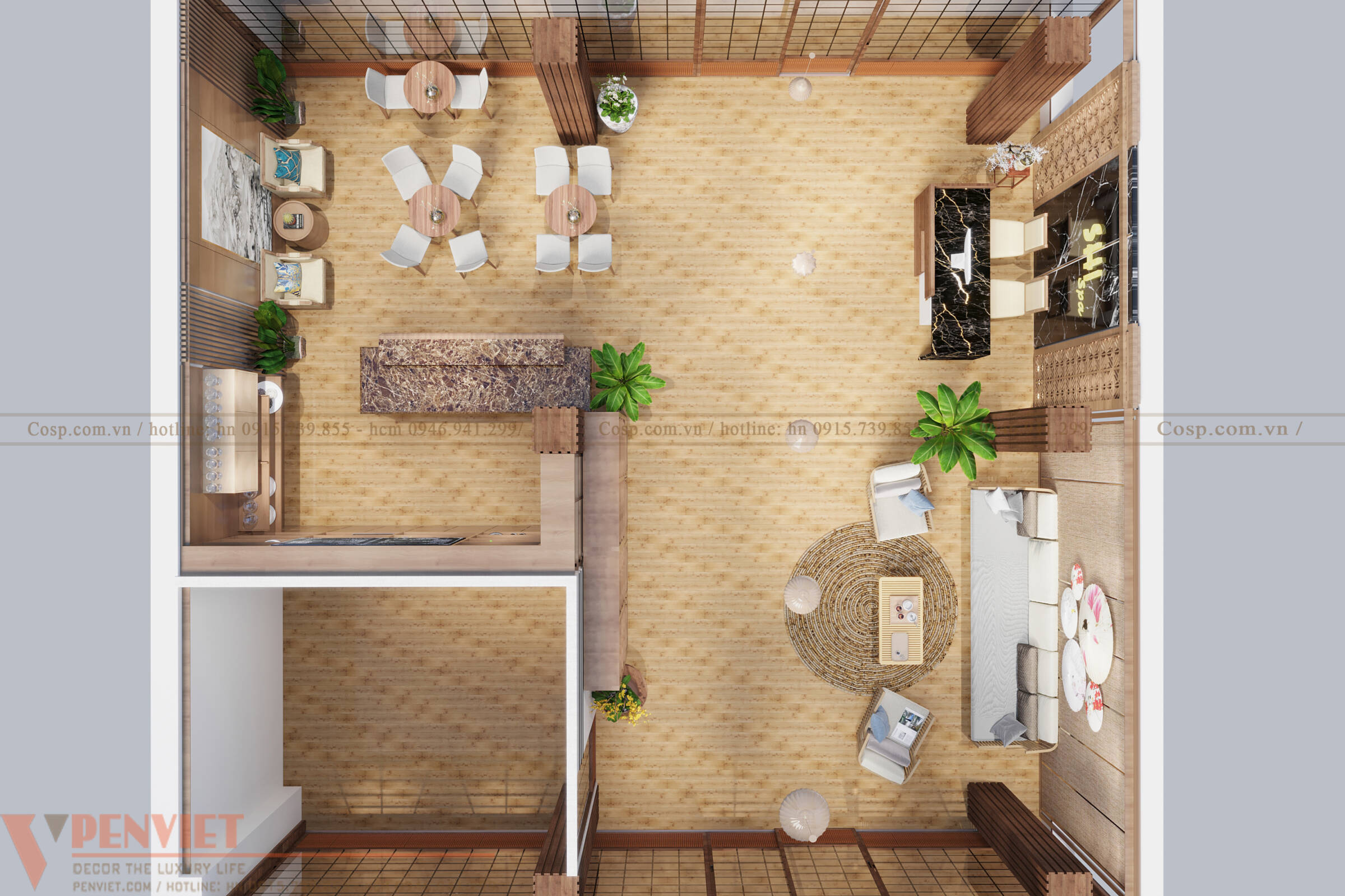 Mẫu Thiết Kế Spa đẹp 150m2 Phong Cách Nhật Bản Shi Spa