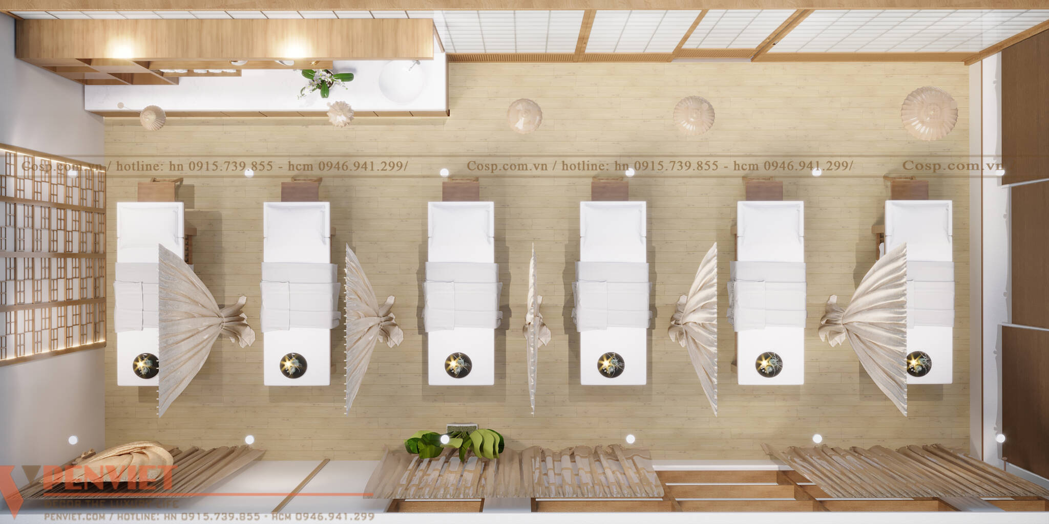 Mẫu Thiết Kế Spa đẹp 150m2 Phong Cách Nhật Bản Shi Spa