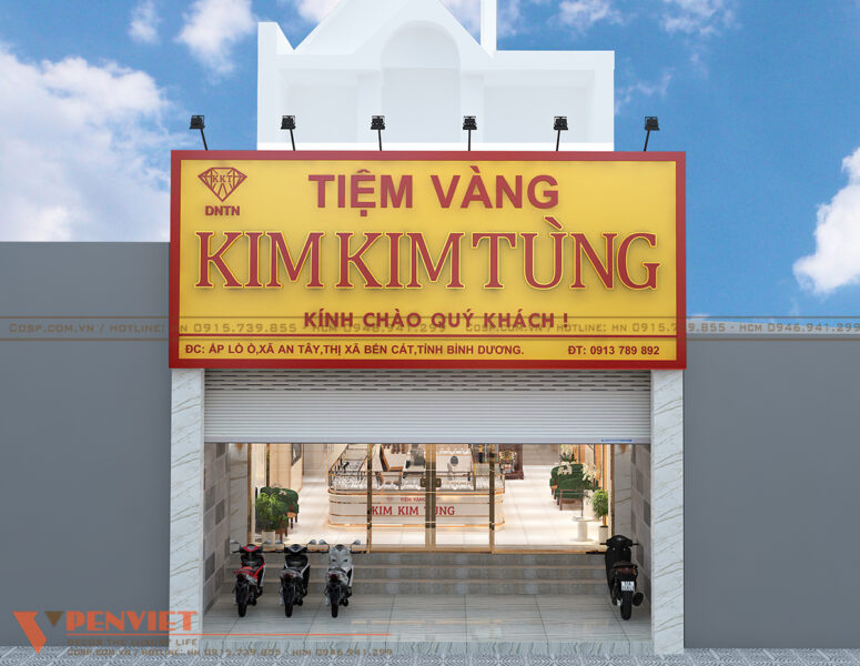Thiết Kế Tiệm Vàng Kim Kim Tùng - Hiện đại, Sang Trọng
